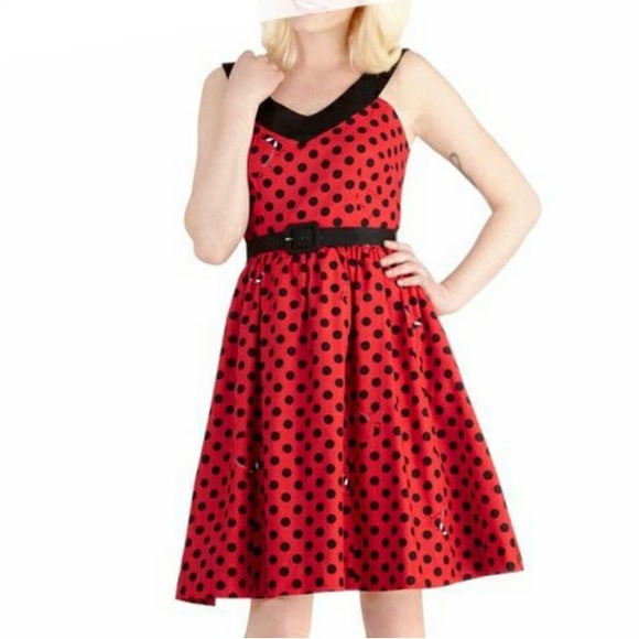 Modcloth | Dresses | Whos That Lovely Ladybug Bea Dot Dress | Poshmark